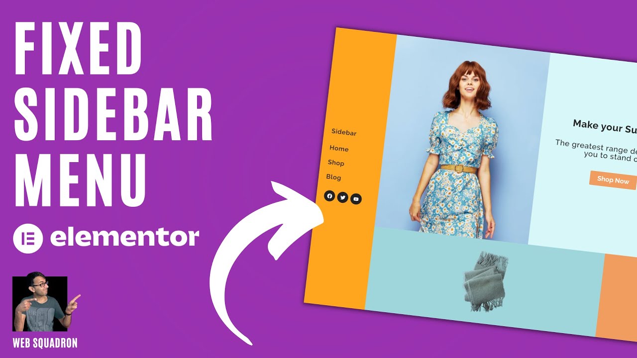 Fixed Sidebar With Menu Elementor Wordpress Tutorial Cyberedtechs