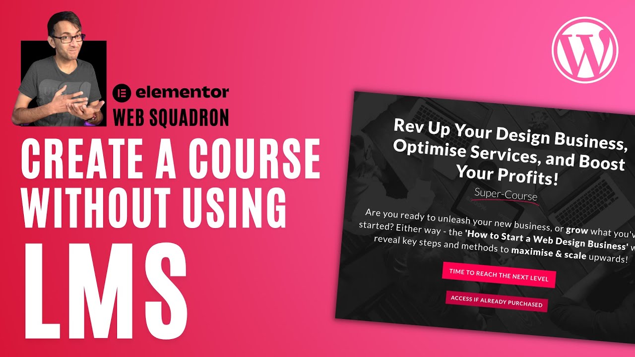 How To Create A Course Without Using Lms Elementor Wordpress Tutorial Woocommerce Online